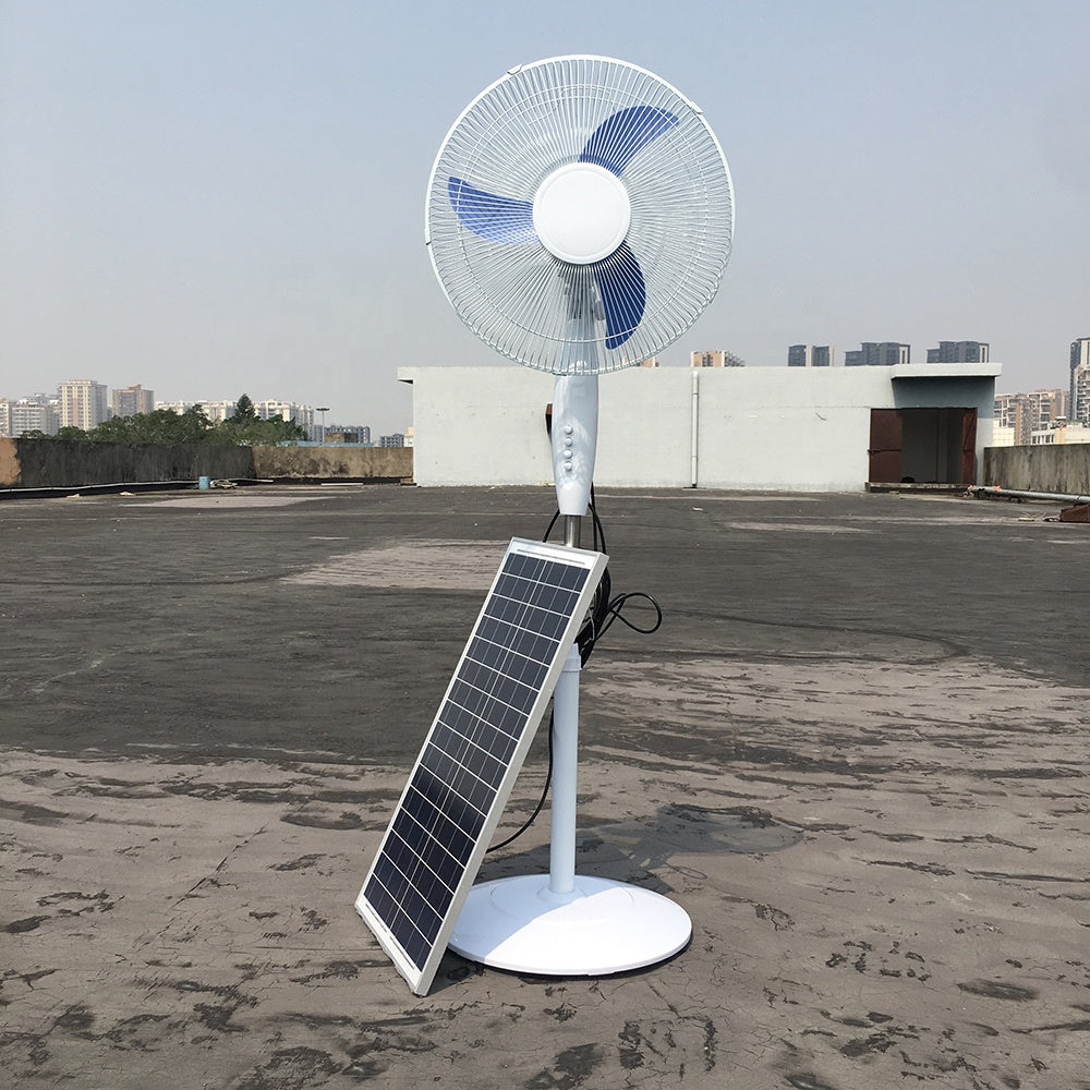 16 inch BLDC Motor Solar Powered Solar Fan 12V DC Stand Fan Pedestal F ...